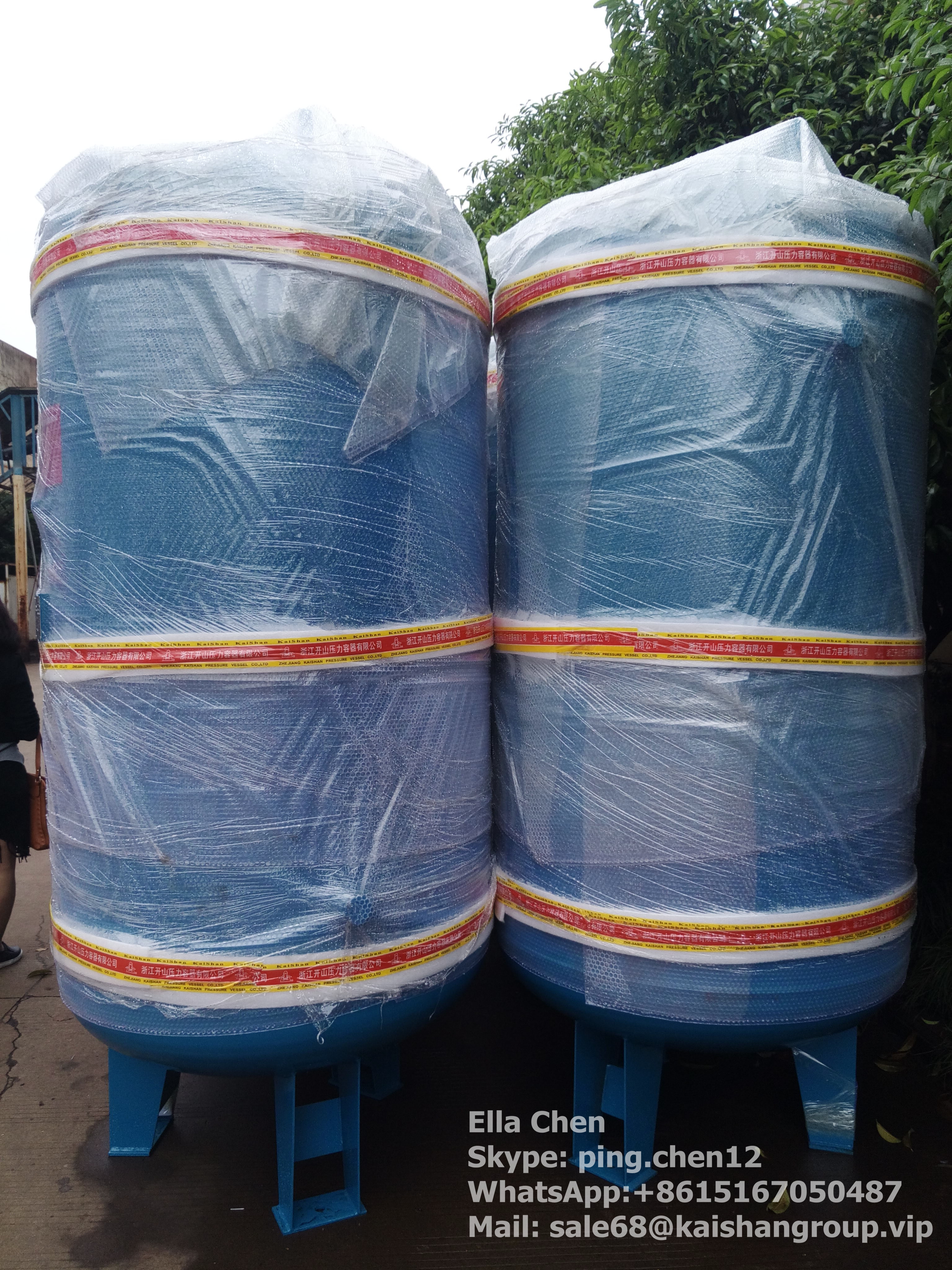 Vertical Type Nitrogen Air Compressor Tank 2m3 10 Bar Pressure Carbon ...