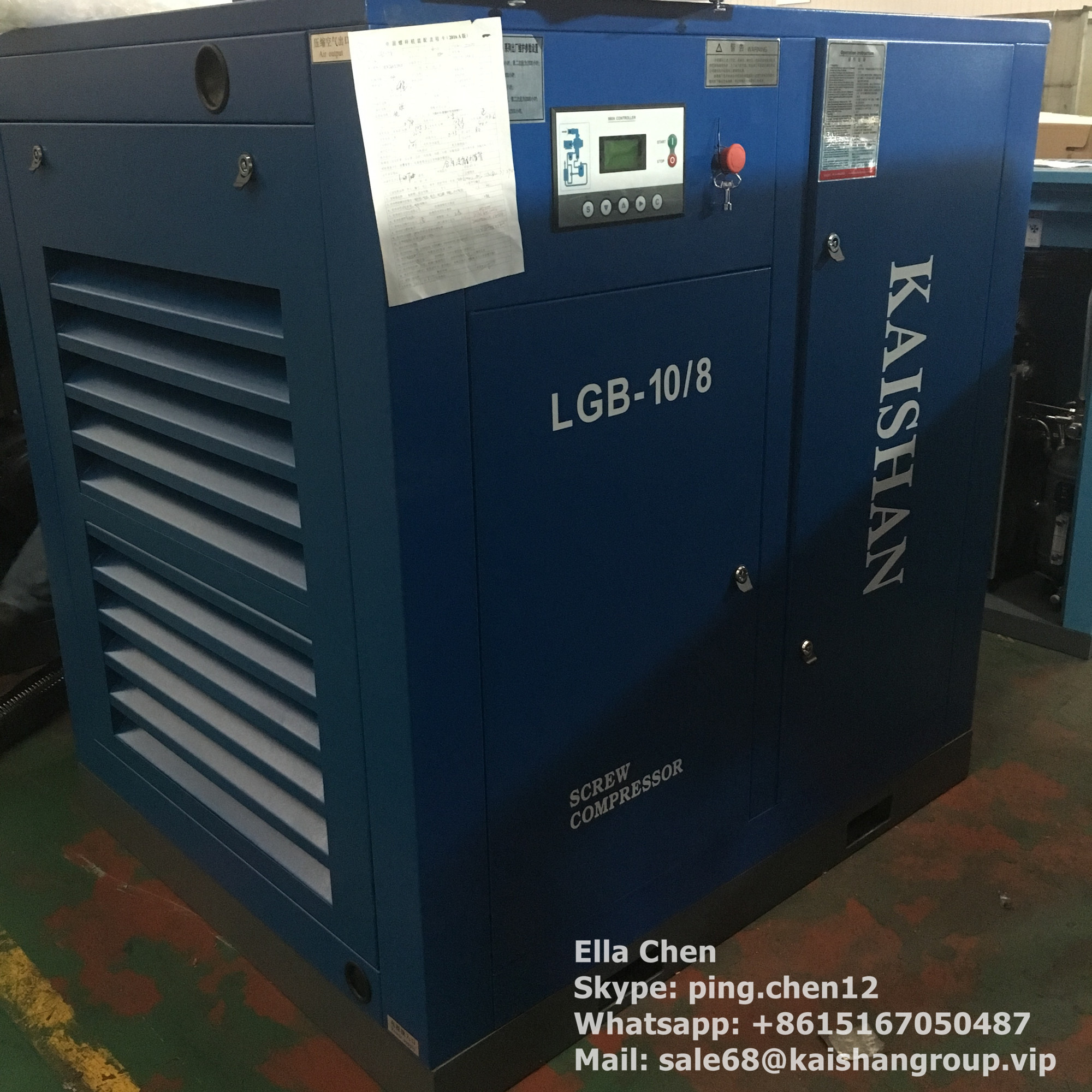 350 Cfm 116 Psi A/C Power Screw Type Air Compressor LGB-10/8 380V 410V 55KW
