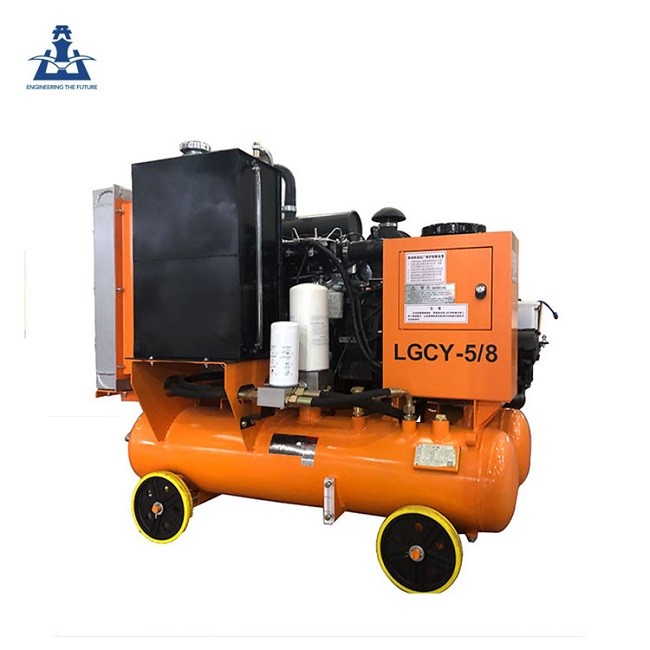 180CFM Diesel Small Screw Air Compressor 5m3/Min For Broken Pile