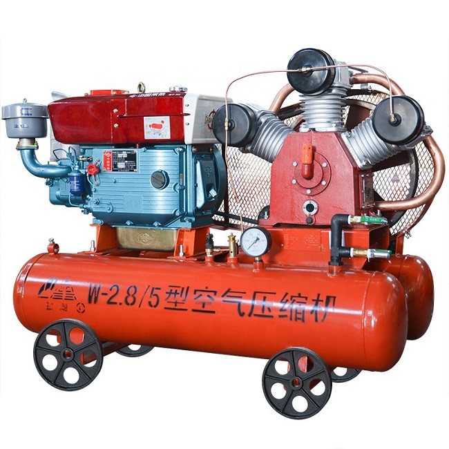 Silk 22hp Diesel Reciprocating Mining Air Compressor For Pneumatic Jack ...