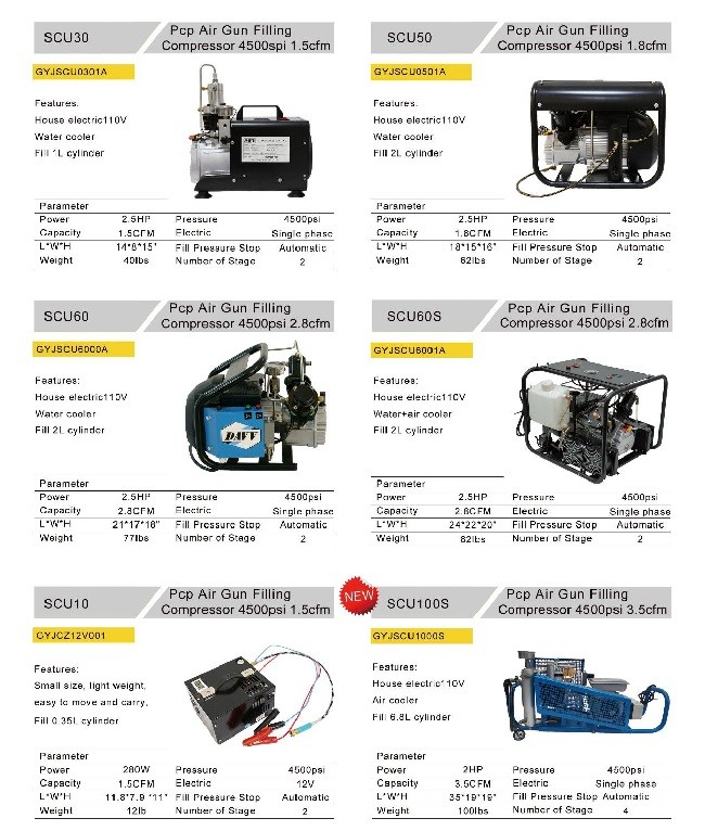 300 Bar High Pressure Portable Scuba Air Compressor Diving Breathing ...